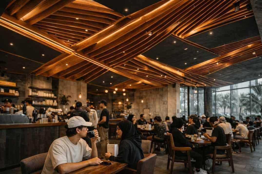 How Your Coffee Shop Ceiling Design Controls the "Vibe" - Saudi Coffee ...